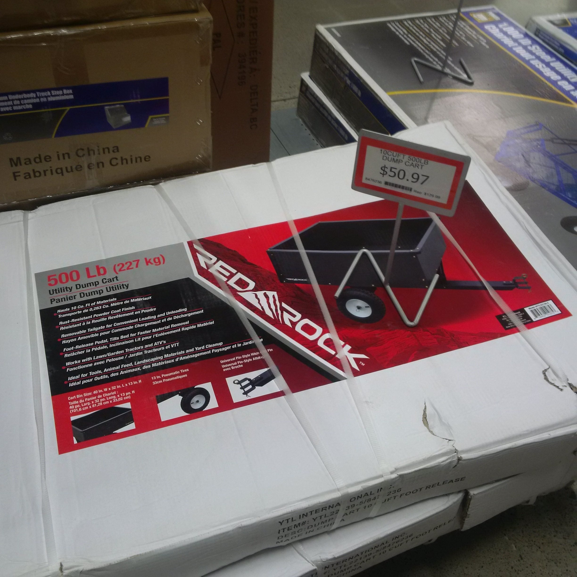 [Princess Auto] HOT - 500Lb Utility Dump Cart Trailer 10CUFT $50.97 Reg ...