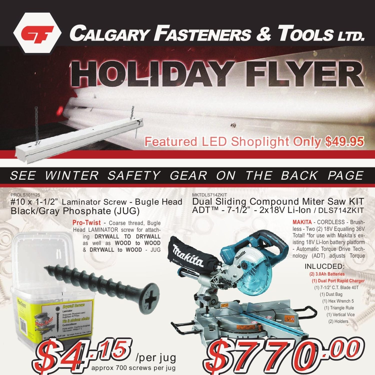 Calgary Fasteners & Tools Weekly Flyer - Holiday Flyer - Dec 1 – 31 ...