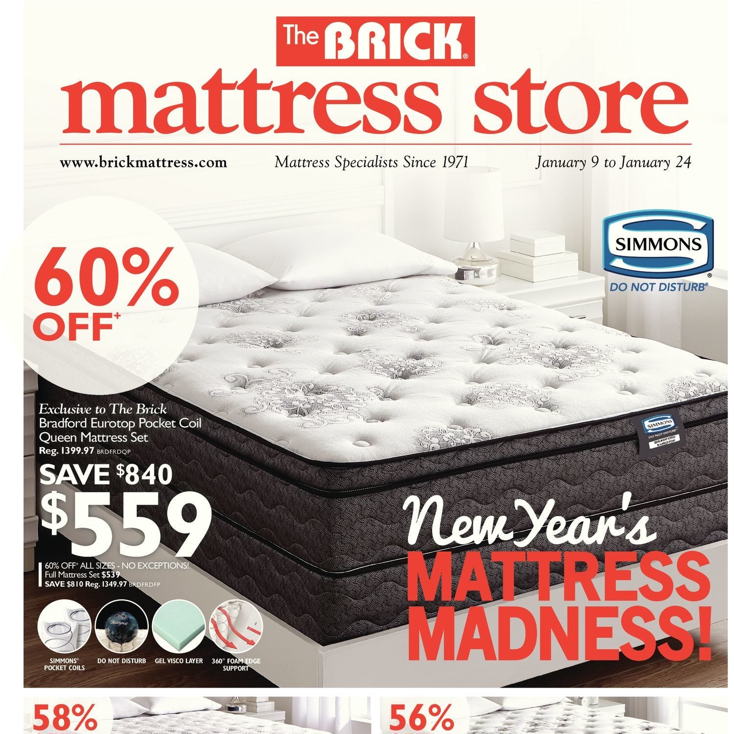 The Brick Weekly Flyer - Mattress Store - New Year's Mattress Madness ...