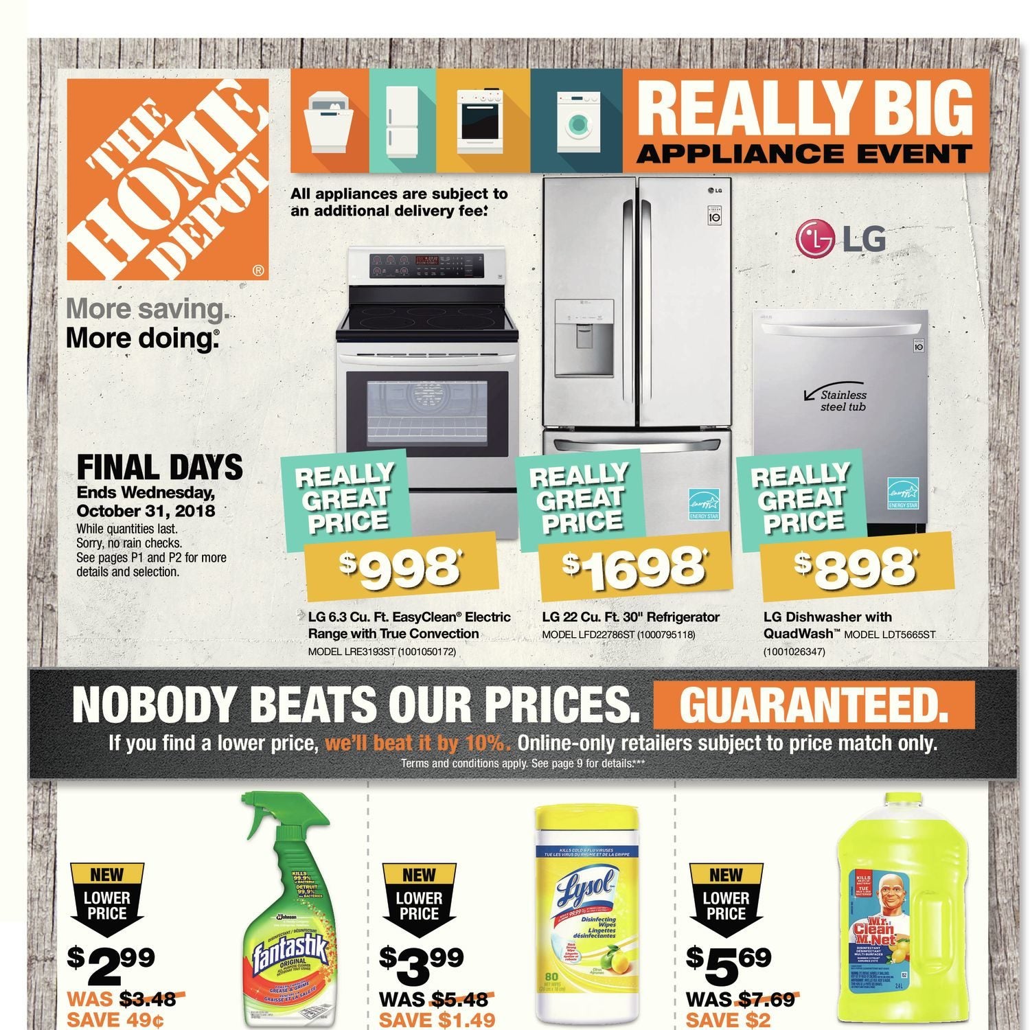 Home Depot Weekly Flyer - Weekly - Really Big Appliance Event - Oct 25 ...