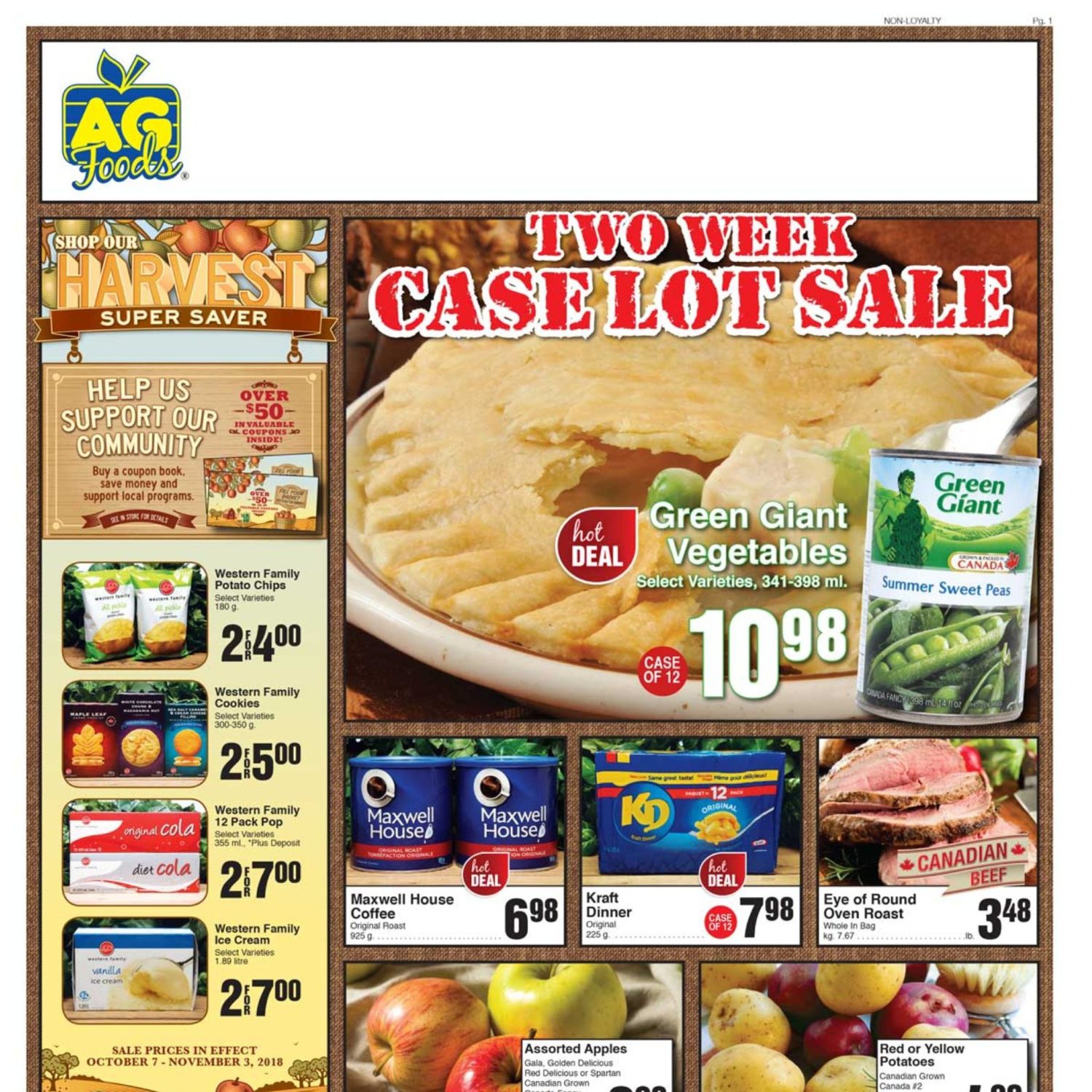 AG Foods Weekly Flyer - 2 Week Case Lot Sale - Oct 21 – Nov 3 ...