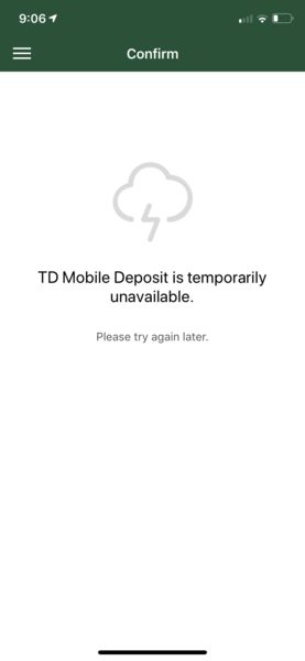 TD Mobile Deposits not working? - RedFlagDeals.com Forums