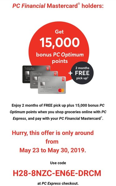 [PC Financial] PC MasterCard 100k PC Optimum points - Page 3 ...
