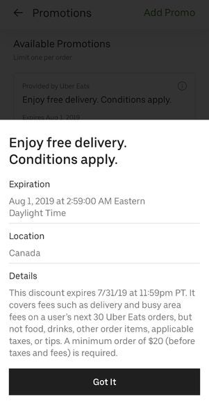 [Ubereats] Free delivery with UberEats on next 30 orders. - Page 2 ...