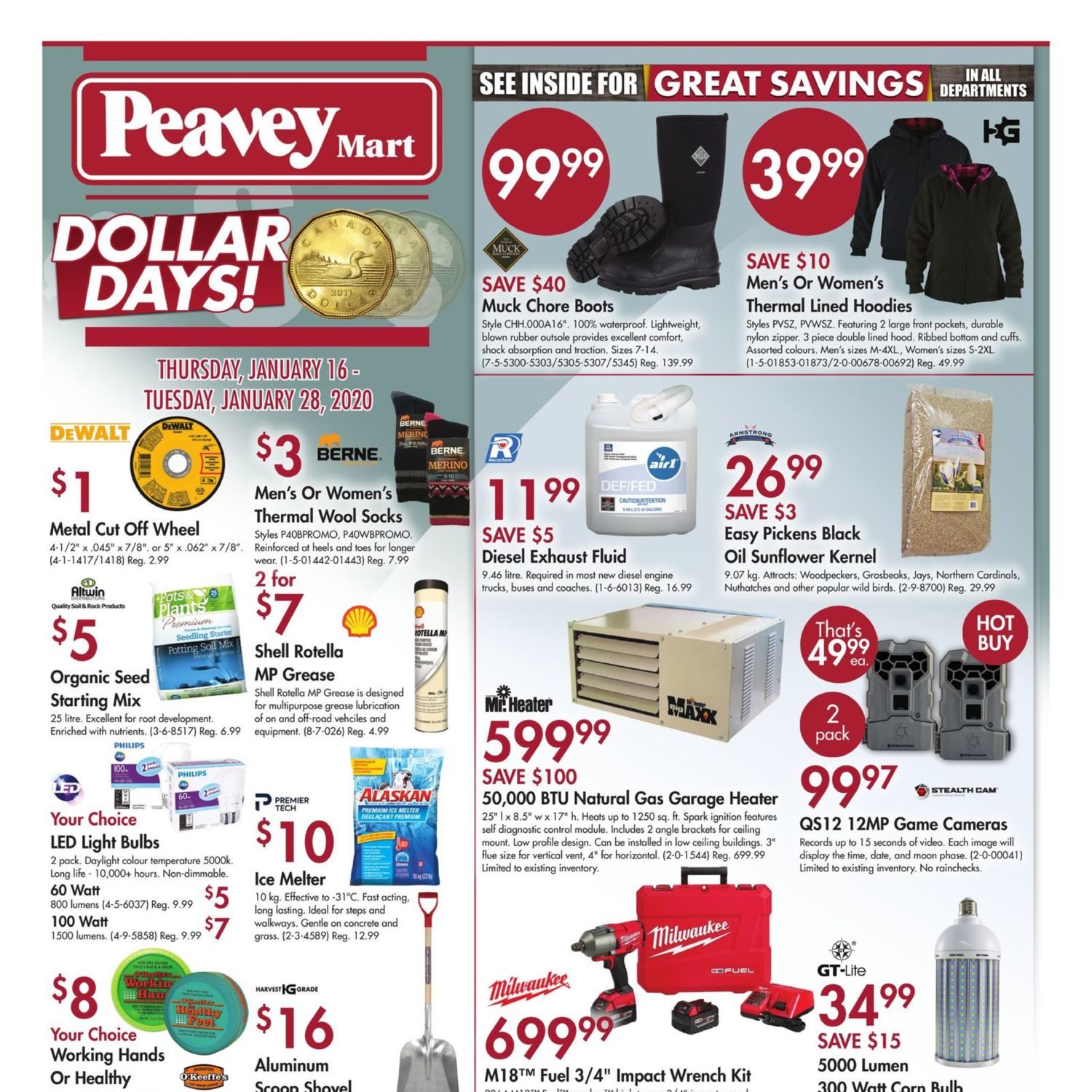 PeaveyMart Weekly Flyer - Dollar Days! - Jan 16 – 28 - RedFlagDeals.com