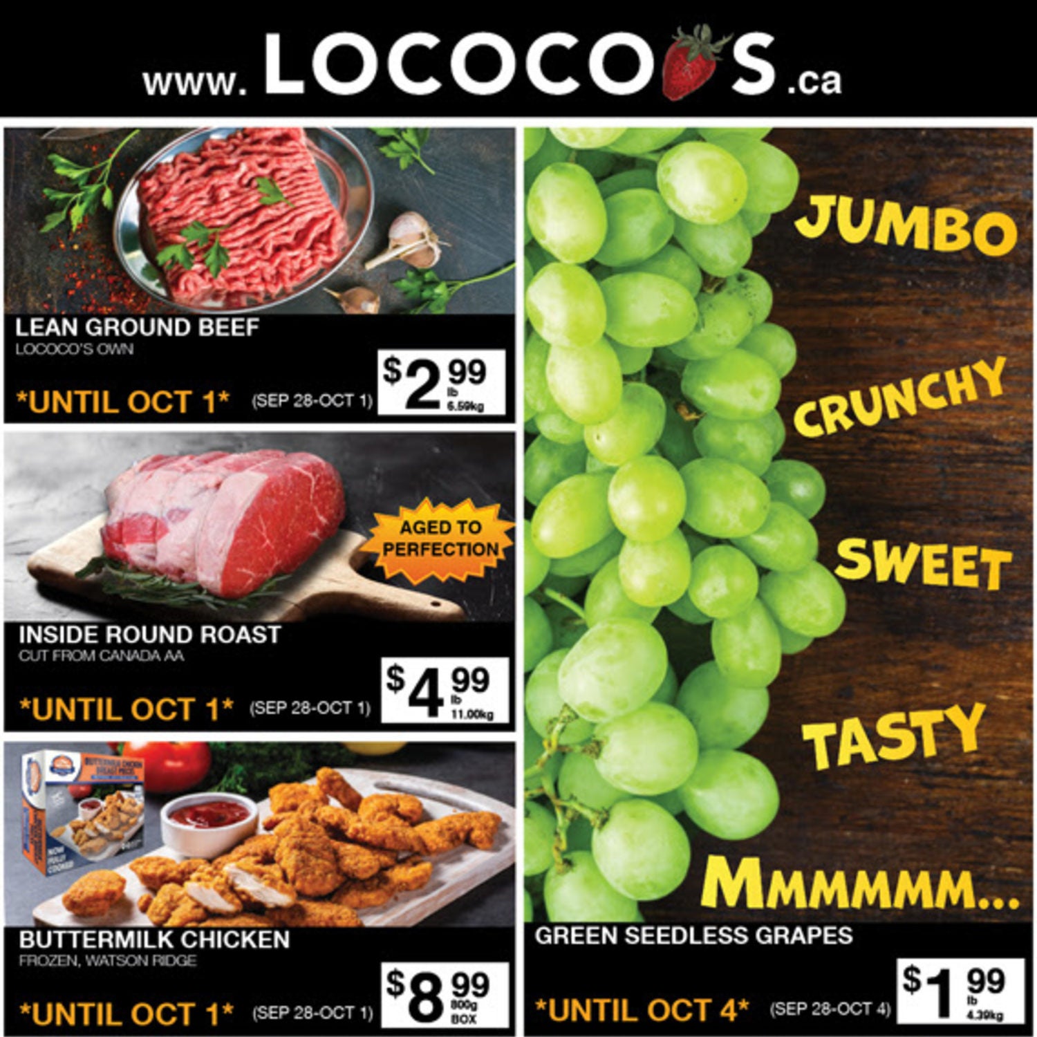 Lococos Weekly Flyer - Select Specials - Sep 28 – Oct 4 - RedFlagDeals.com
