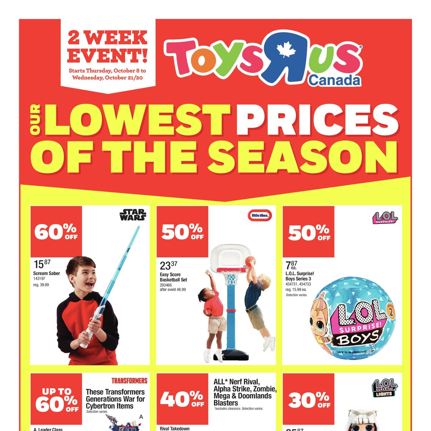 Toys R Us Weekly Flyer - 2 Week Event! - Lowest Prices of The Season ...
