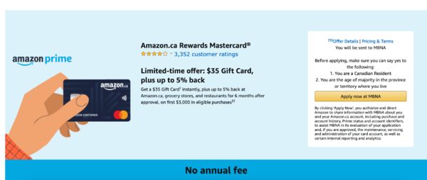 Amazon Mastercard by MBNA - Page 51 - RedFlagDeals.com Forums