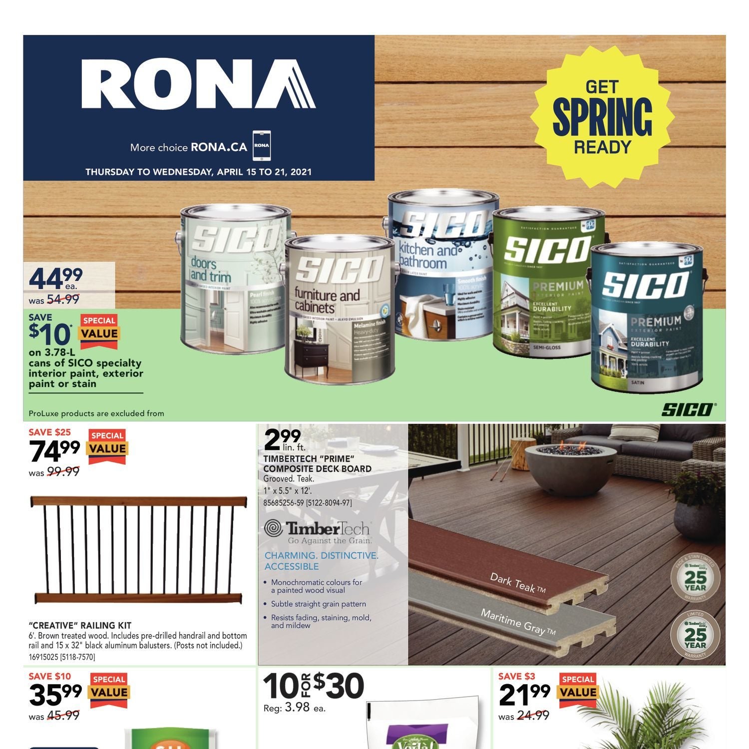 Rona Weekly Flyer - Weekly Deals - Get Spring Ready - Apr 15 – 21 ...
