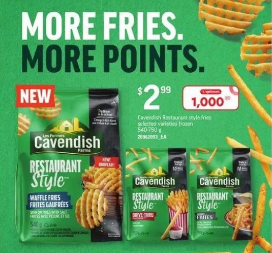 [Loblaws] FREE Cavendish Restaurant Style Waffle Fries (with printed ...