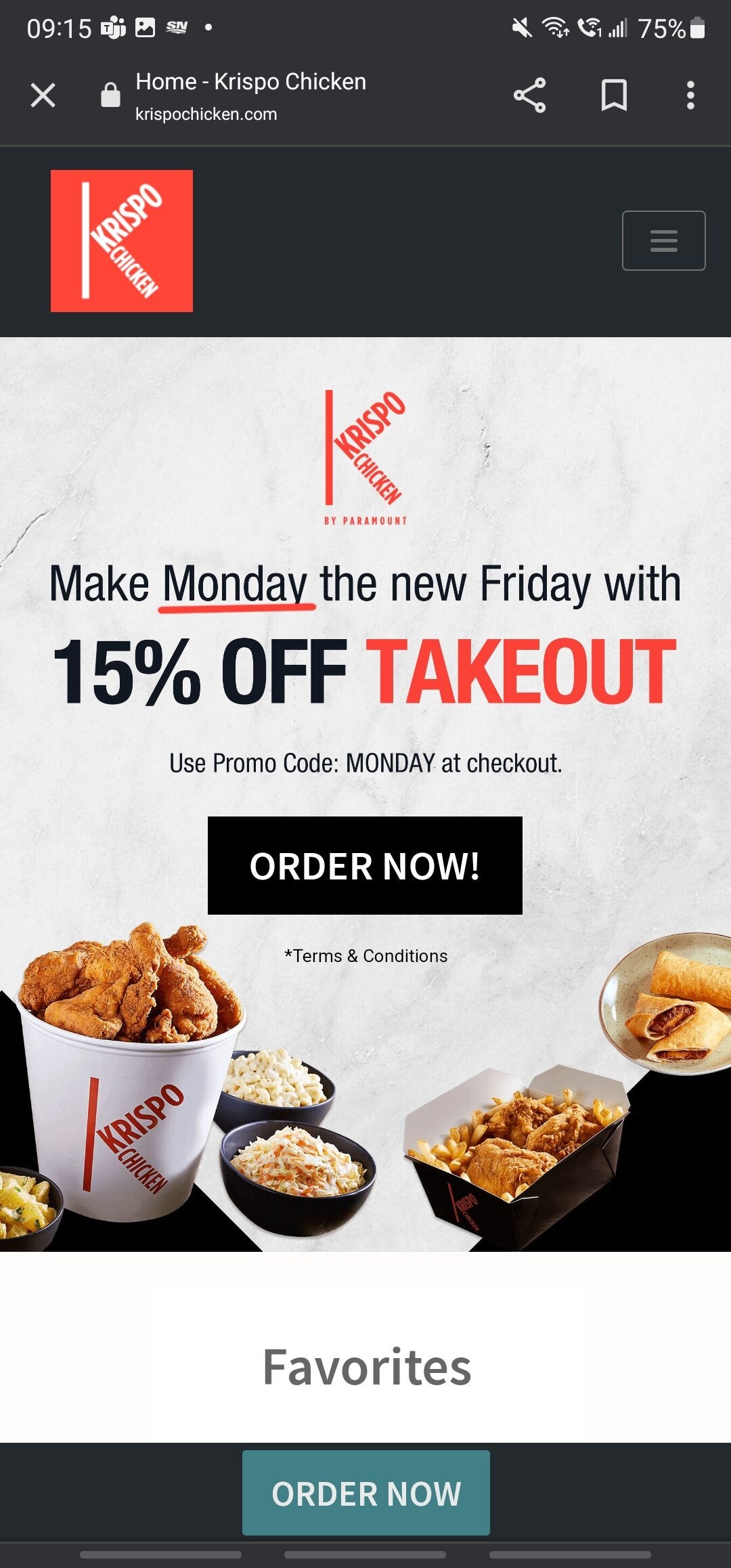[Paramount Fine Foods] Mondays - 15% off Krispo Chicken take out at ...