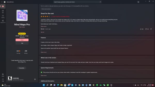 [Microsoft Store] Mind Maps Pro free for limited time from $19.99 - RedFlagDeals.com Forums