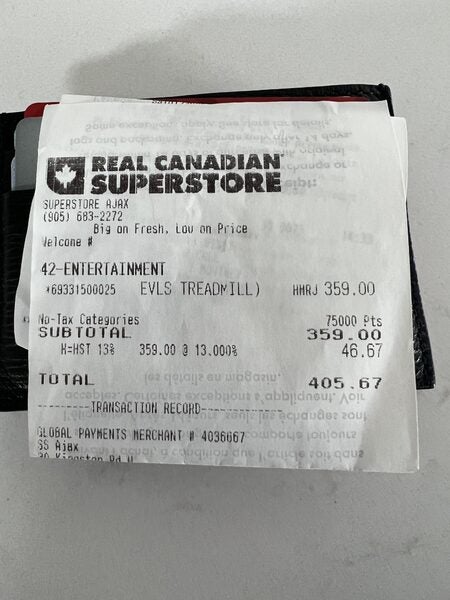 [Real Canadian Superstore] YMMY Everlast EV2.5 treadmill $359.94 ev200 ...