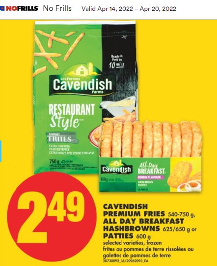[Multiple] Cavendish Restaurant Style Waffle Fries or All Day Breakfast ...