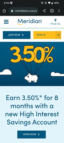 [Meridian credit union] Meridian Credit Union 3.5% HISA - RedFlagDeals ...