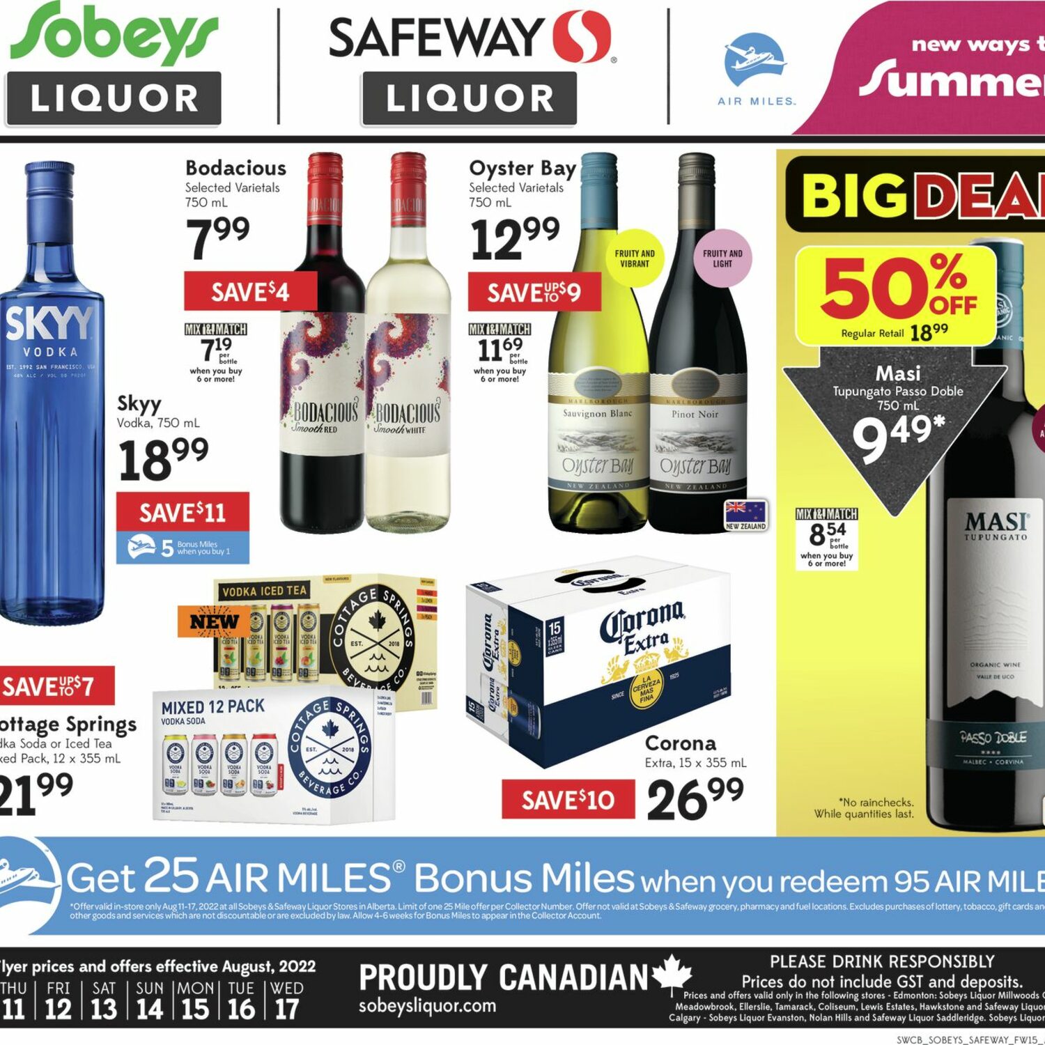 Safeway Weekly Flyer - Select Calgary/Edmonton Liquor Stores Only (AB ...