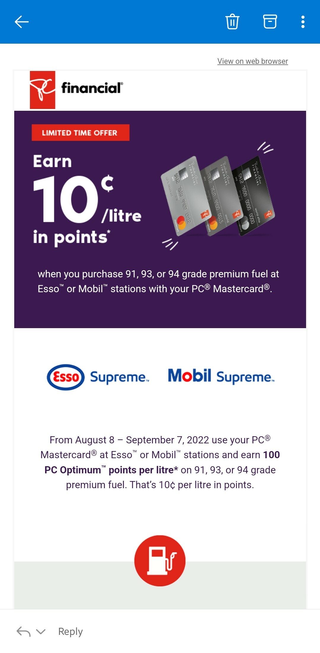 [Esso] [Mobil] Earn 100 PC Optimum points per litre on 91, 93, or 94 ...