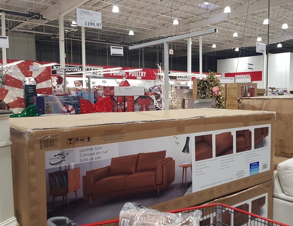 [Costco] Gilman Creek Nash Modern Top Grain Leather Sofa, Tan - $1199. ...