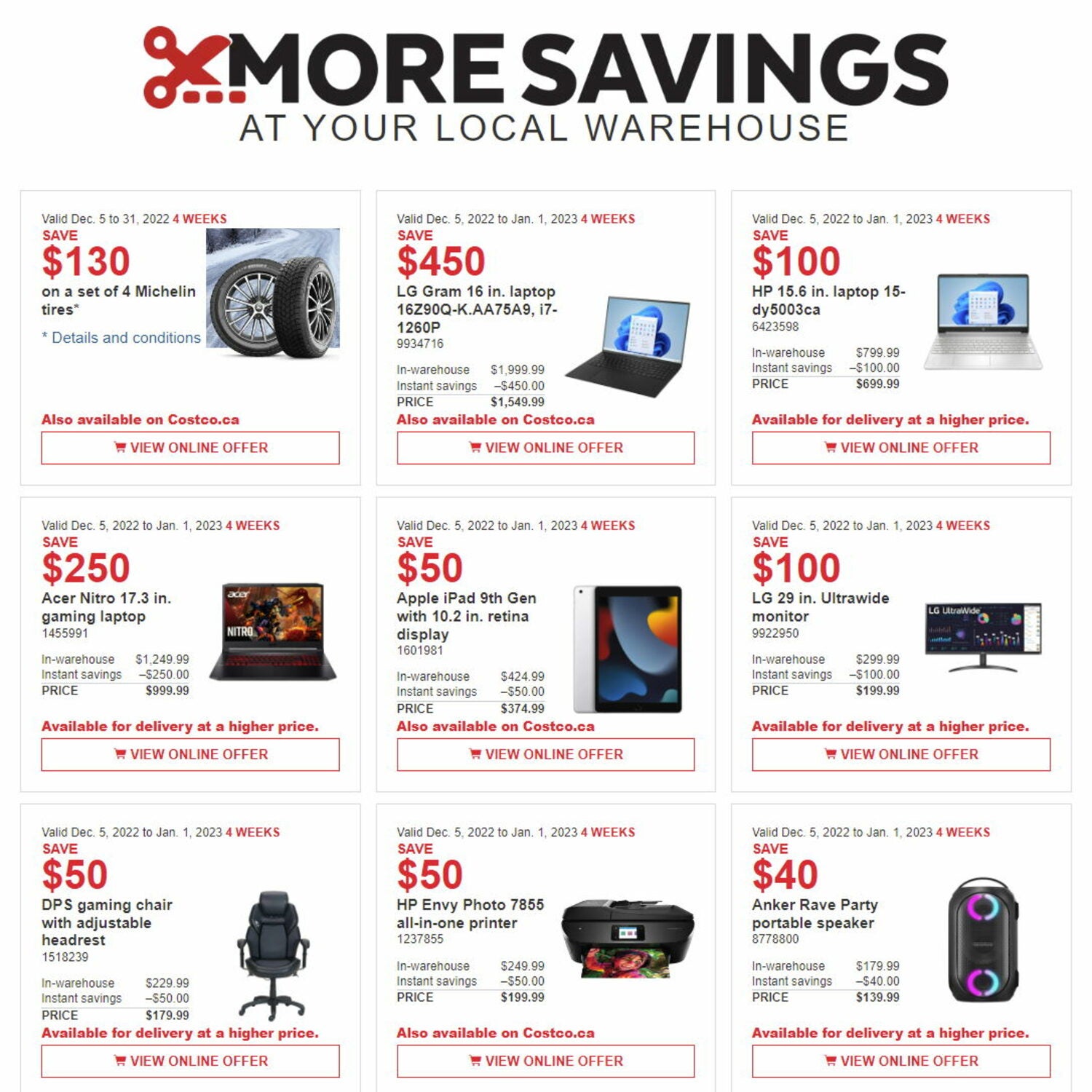 Costco Weekly Flyer - Great Savings (ON/NS/PE/NL) - Dec 5 – Jan 1 ...