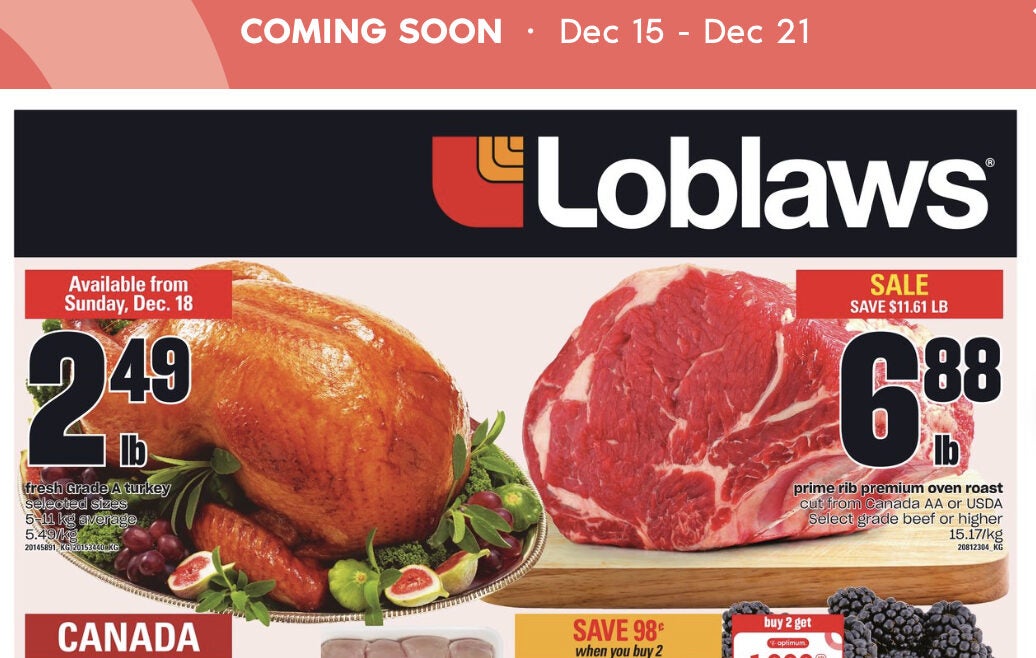 [Fortinos/Loblaws] Prime Rib Roast (Cap off AA or higher) $6.99/lb Dec ...