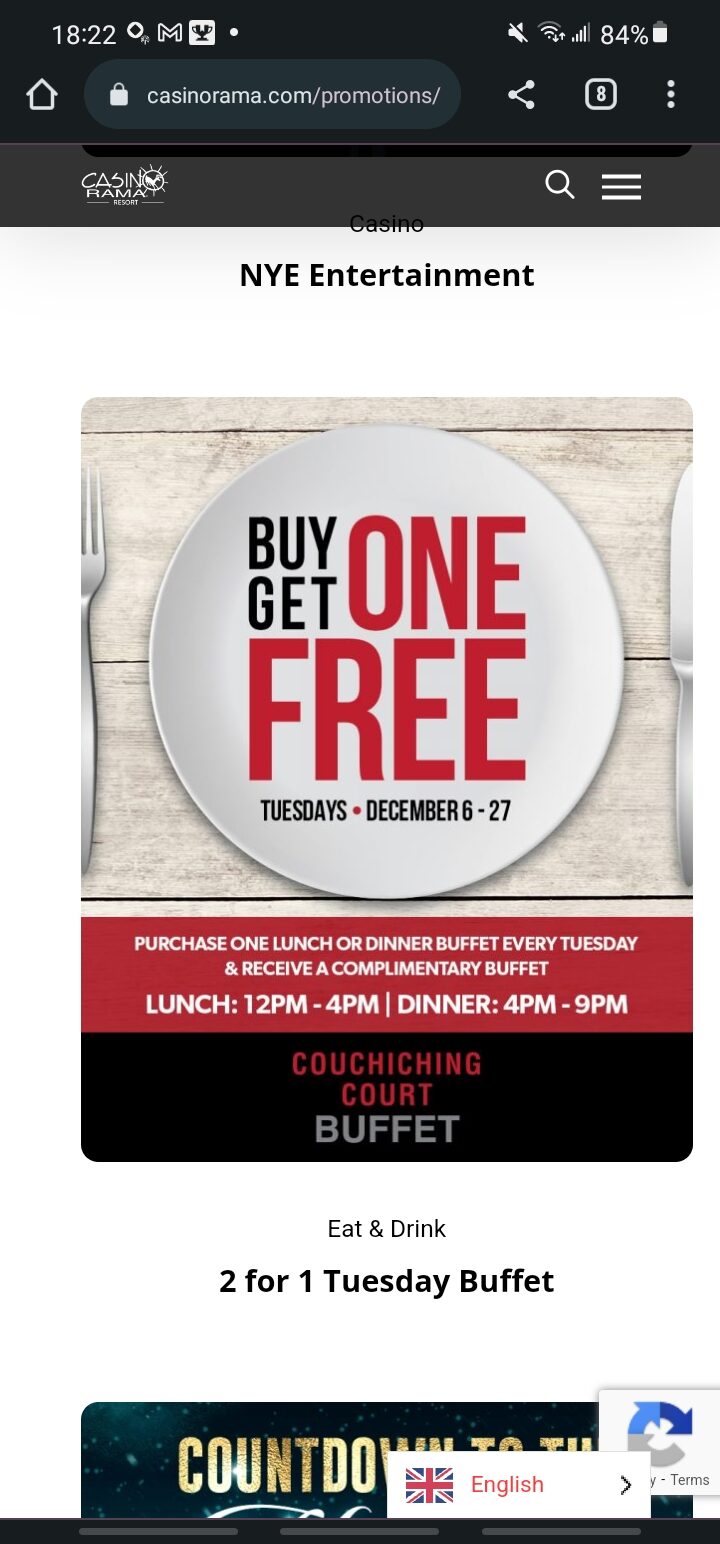 [Casino Rama] Orillia - BOGO Tuesdays in December @ Casino Rama buffet ...