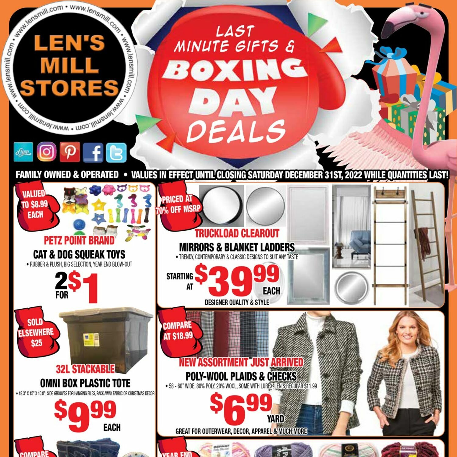 Len's Mill Stores Weekly Flyer - Last Minute Gifts & Boxing Day Deals ...