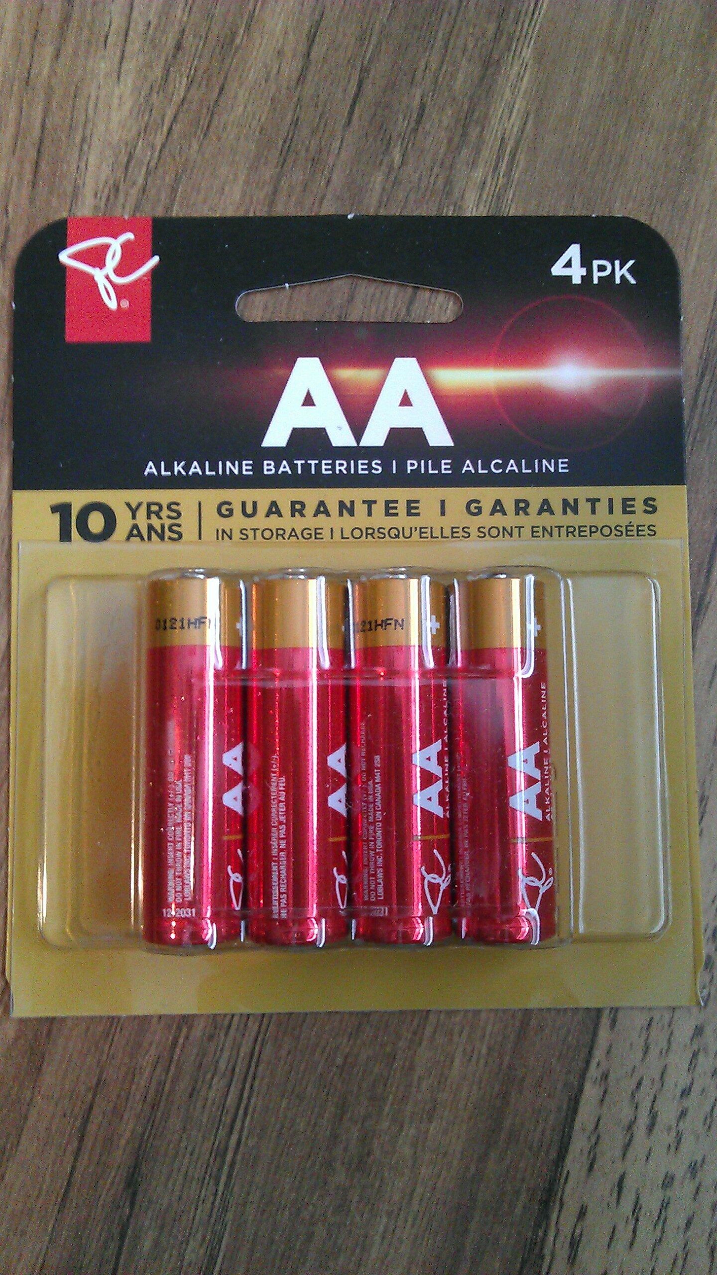 [Maxi] President's Choice AA Alkaline batteries 4 pack - $1 per pack ...