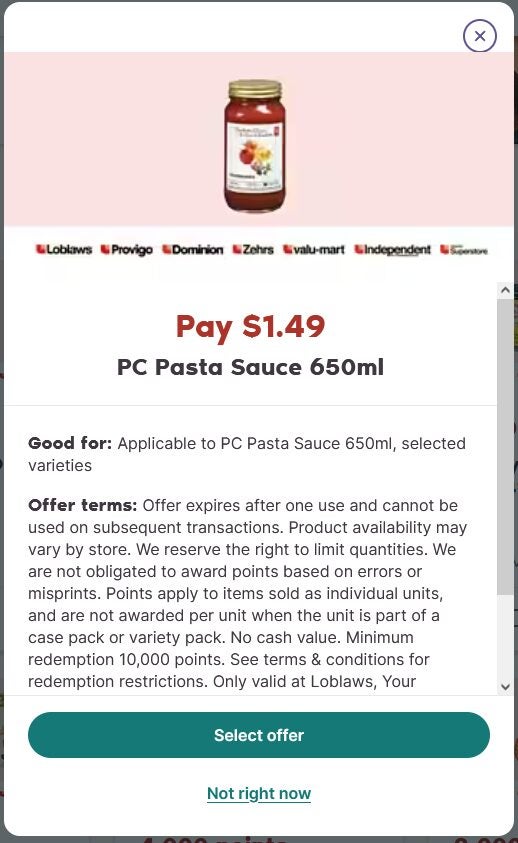 [Loblaws] PC Pasta Sauce 650ml $1.49 (reg. $4.99) for PCO members (Feb ...