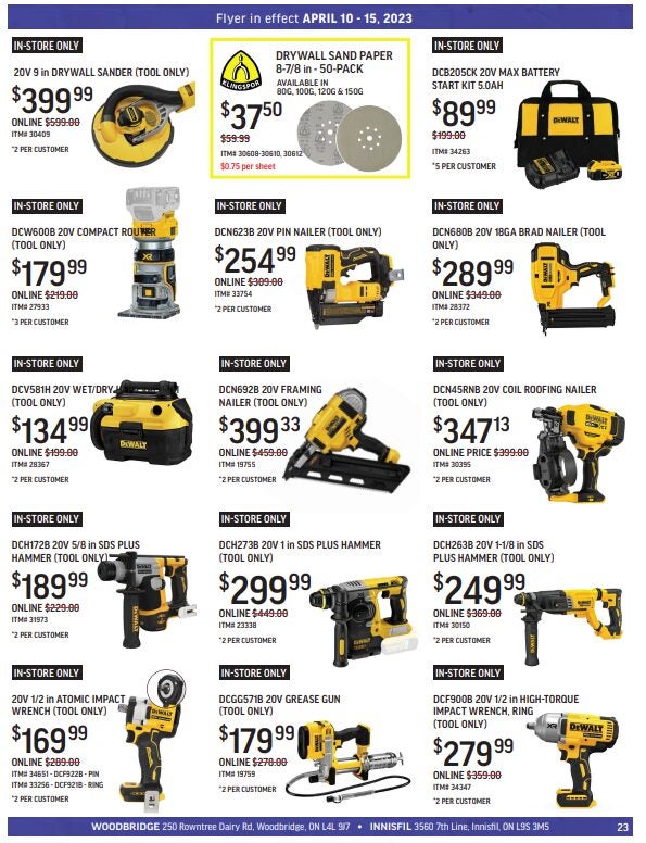 [IHL] Anniversary sale - tools (Woodbridge/Innisfil) - RedFlagDeals.com ...