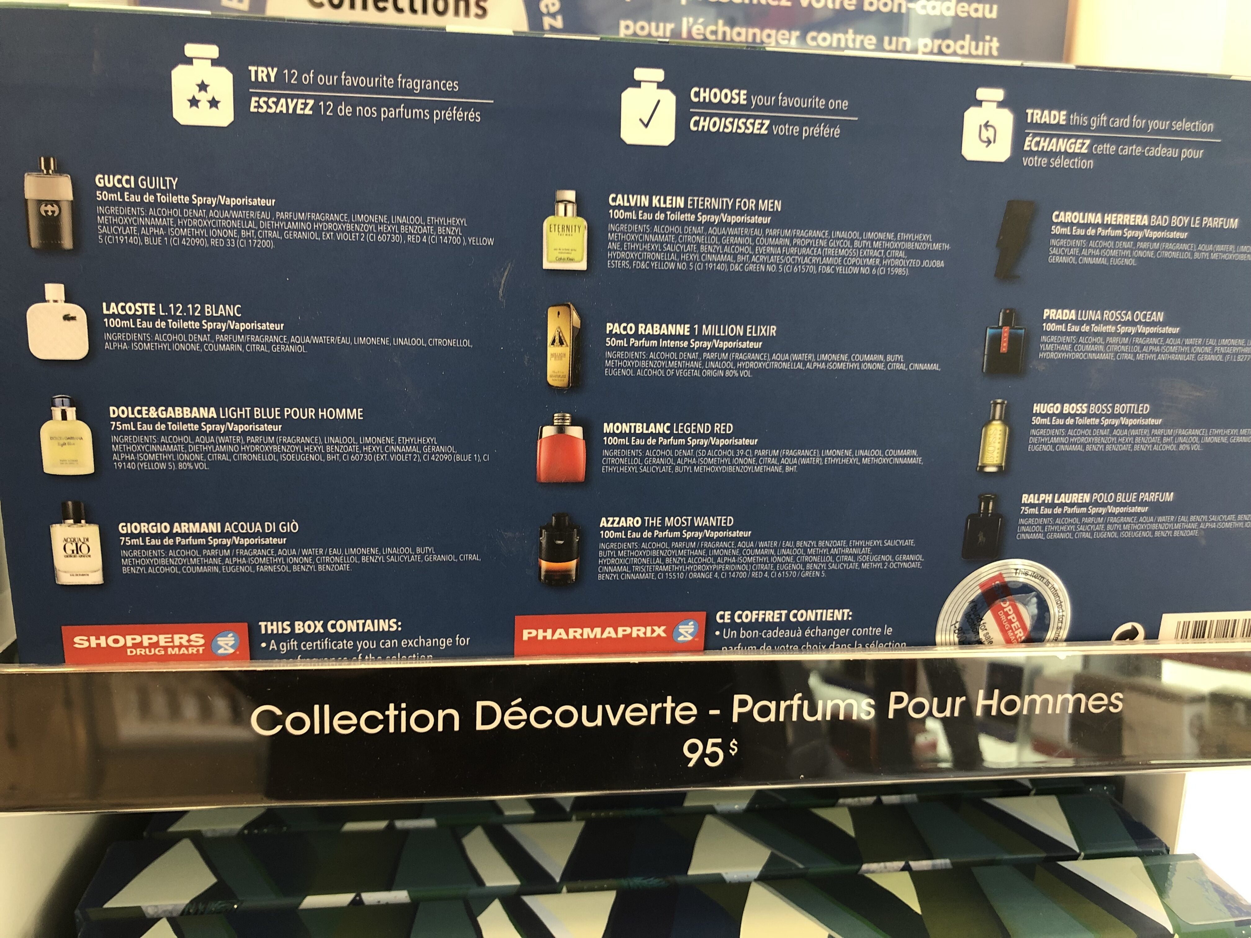 [Shoppers Drug Mart] Fragrance Discovery Collection (95$) for men or ...
