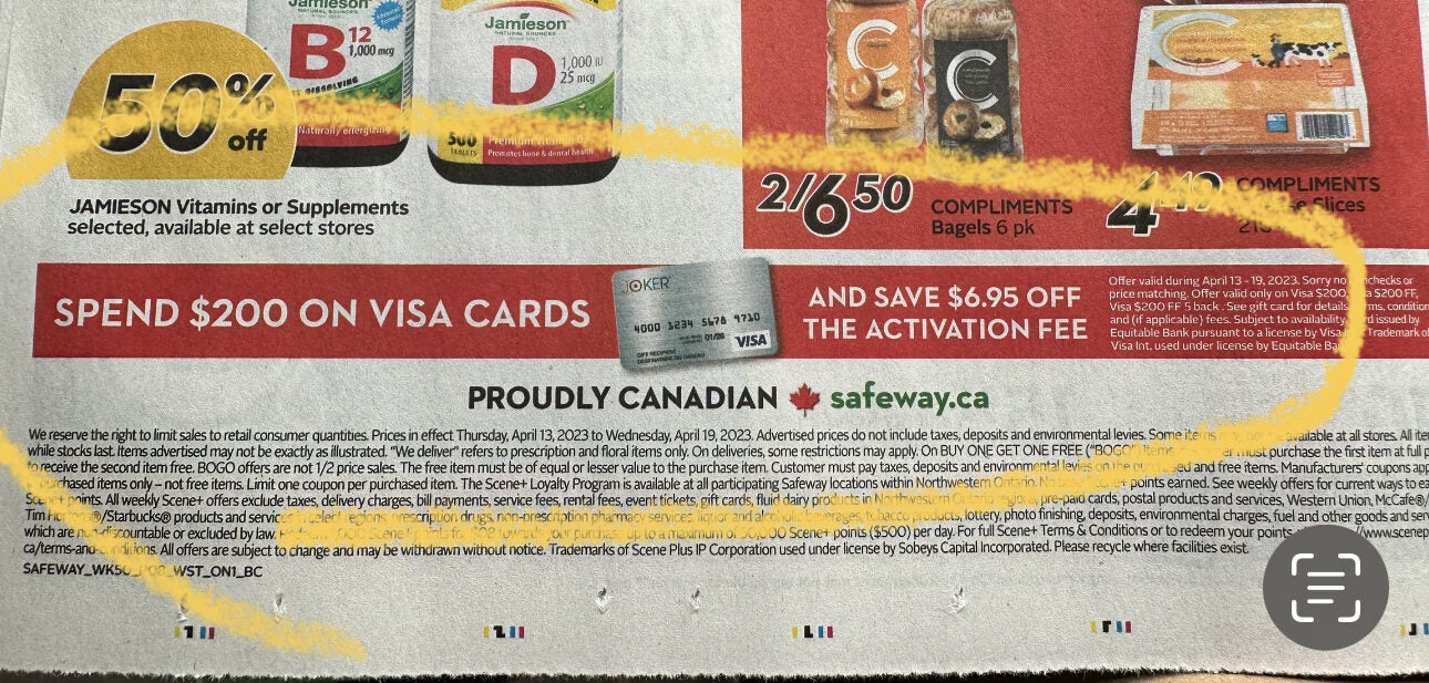 [PC Optimum] Another HUGE Versatile Gift Card Offer! Get 10K PCO Points ...