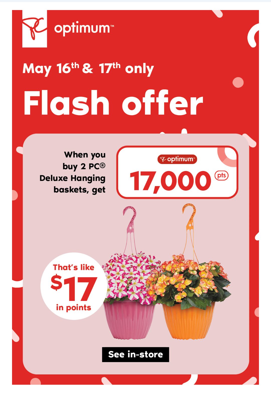 [Loblaws] Ontario: Buy 2/$34 PC Deluxe Hanging Baskets and Get 17,000 ...