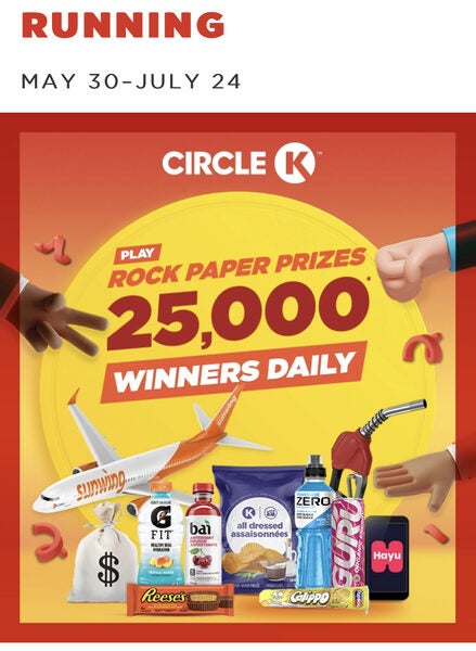 [Daily] 2023/07/24 Circle K "Rock Paper Prizes" Contest [No QC, YT, NU ...
