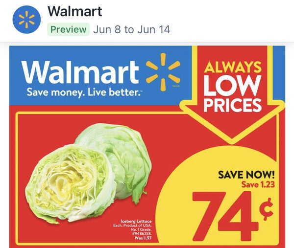 [Walmart] June 8 to 14: Absolutely Stock Up HOT Price! Iceberg Lettuce ...