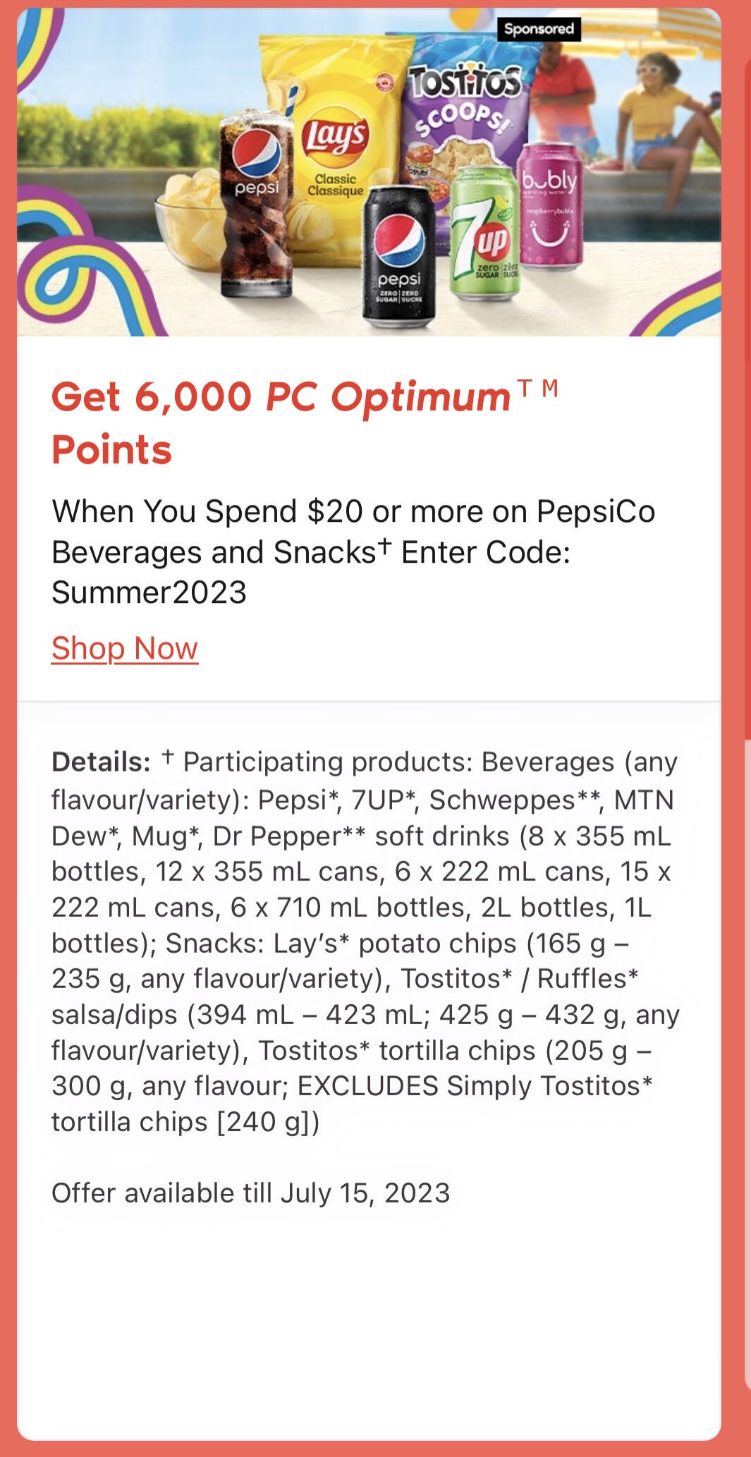 [PC Optimum] Get 6,000 PC Optimum Points When You Spend $20 or more on ...