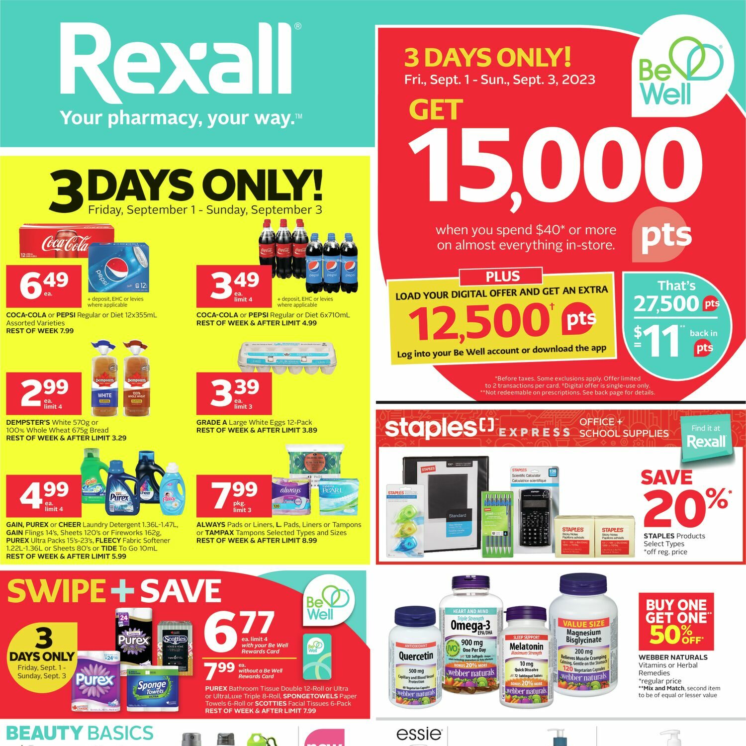 Rexall Weekly Flyer - Weekly Savings (BC) - Sep 1 – 7 - RedFlagDeals.com