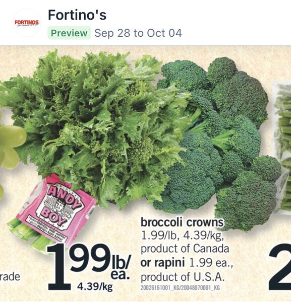 [No Frills] 4 Broccoli Crowns for $7.92 (+4k PCO pts) (ON ...