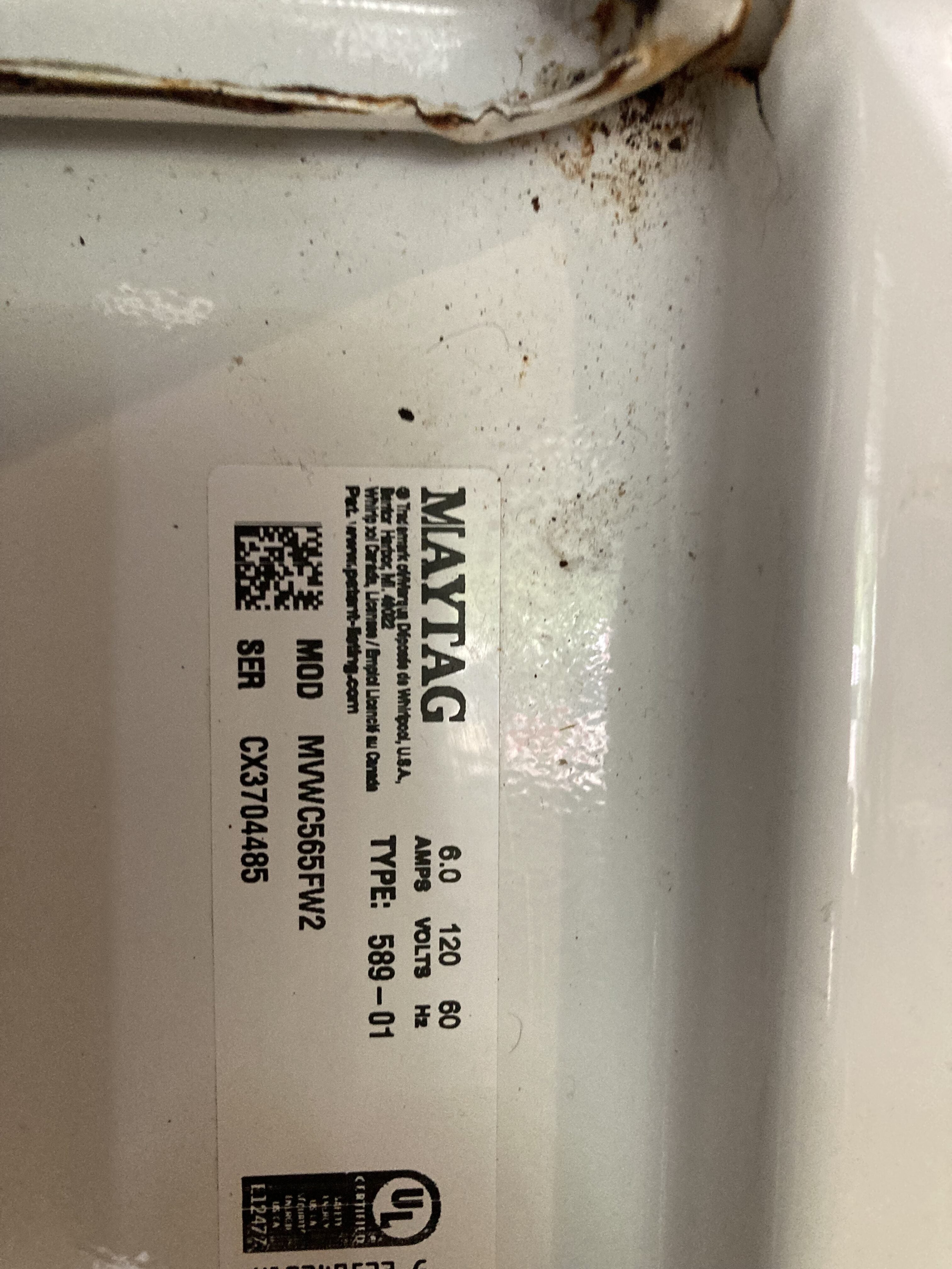 Why is rust forming inside my Maytag top load washing machine ...