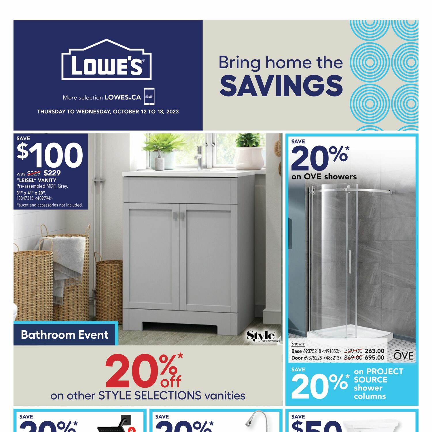 Lowe's Weekly Flyer - Weekly Deals - Bring Home The Savings (ON) - Oct ...