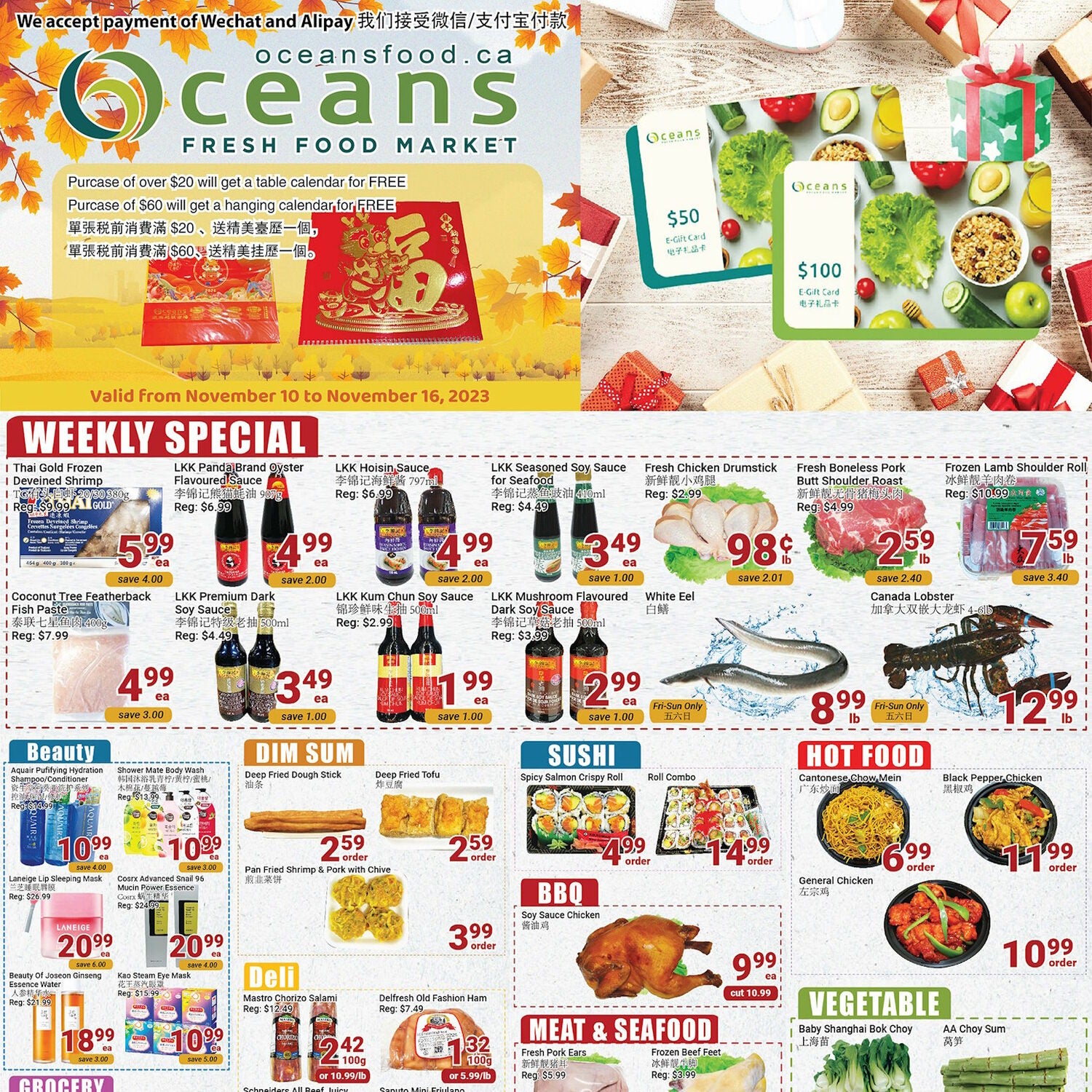Oceans Fresh Food Market Weekly Flyer - Weekly Specials - Nov 10 – 16 ...