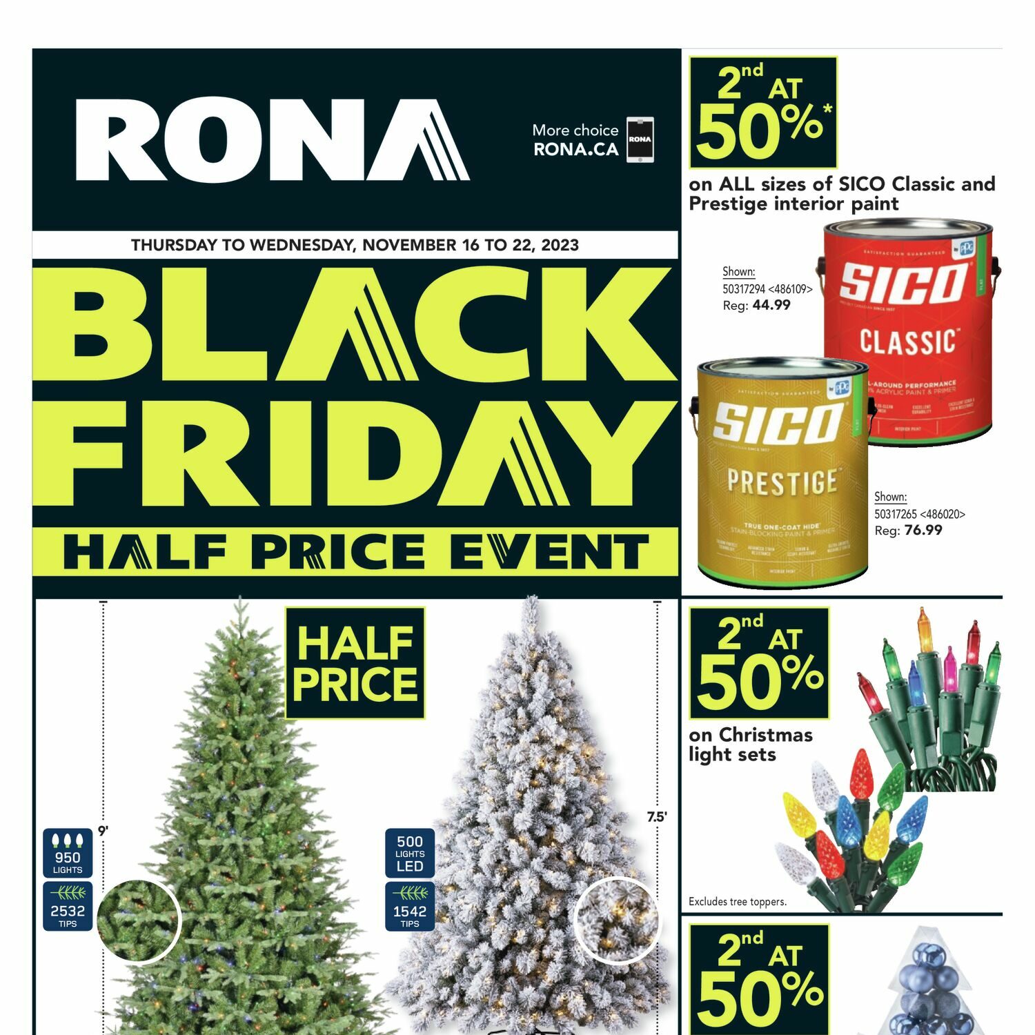 Rona Weekly Flyer - Weekly Deals - Black Friday Half Price Event (ON ...