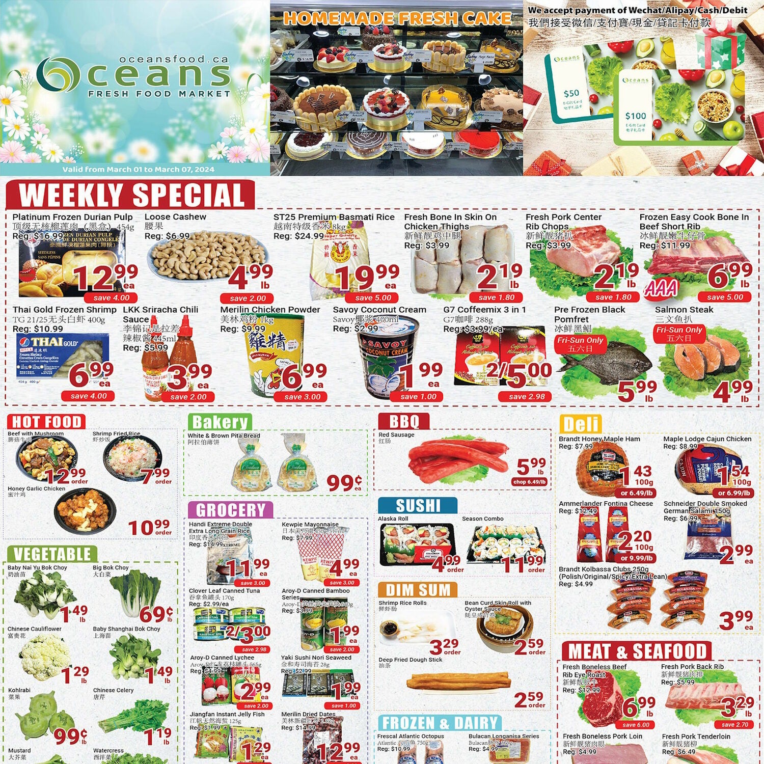 Oceans Fresh Food Market Weekly Flyer - Weekly Specials - Mar 1 – 7 ...