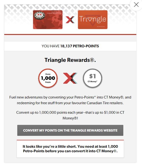[Canadian Tire] Link your Triangle and Petro-Points Accounts to earn ...