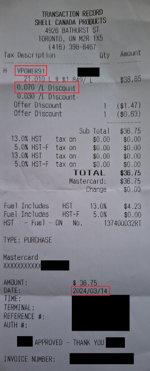 [Shell] BMO debit/credit card: save 7¢/L on V-power or 2¢/L on all ...