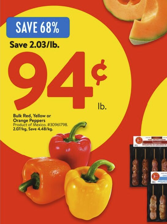 [Walmart] Walmart ON 94 cents per pound bell peppers (starts April 4 ...