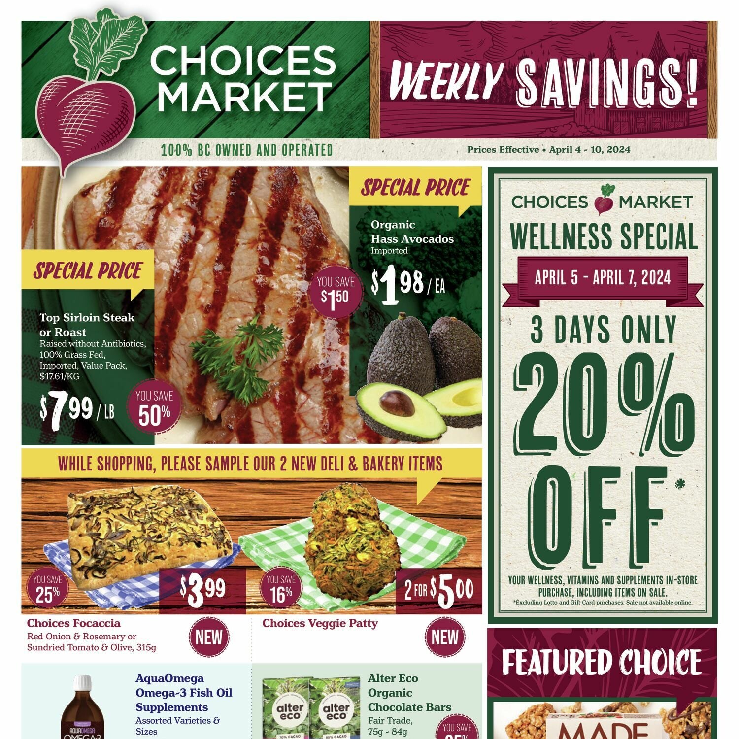 Choices Markets Weekly Flyer - Weekly Savings - Apr 4 – 10 ...