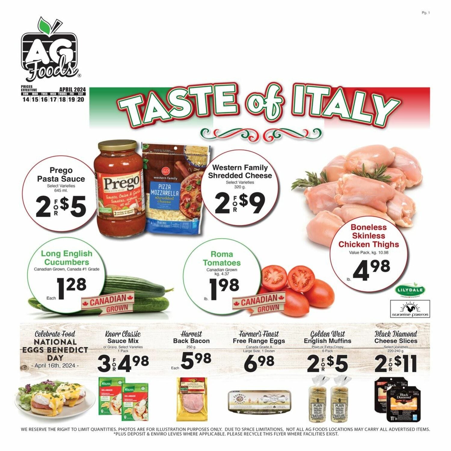 AG Foods Weekly Flyer - Weekly Specials - Apr 14 – 20 - RedFlagDeals.com