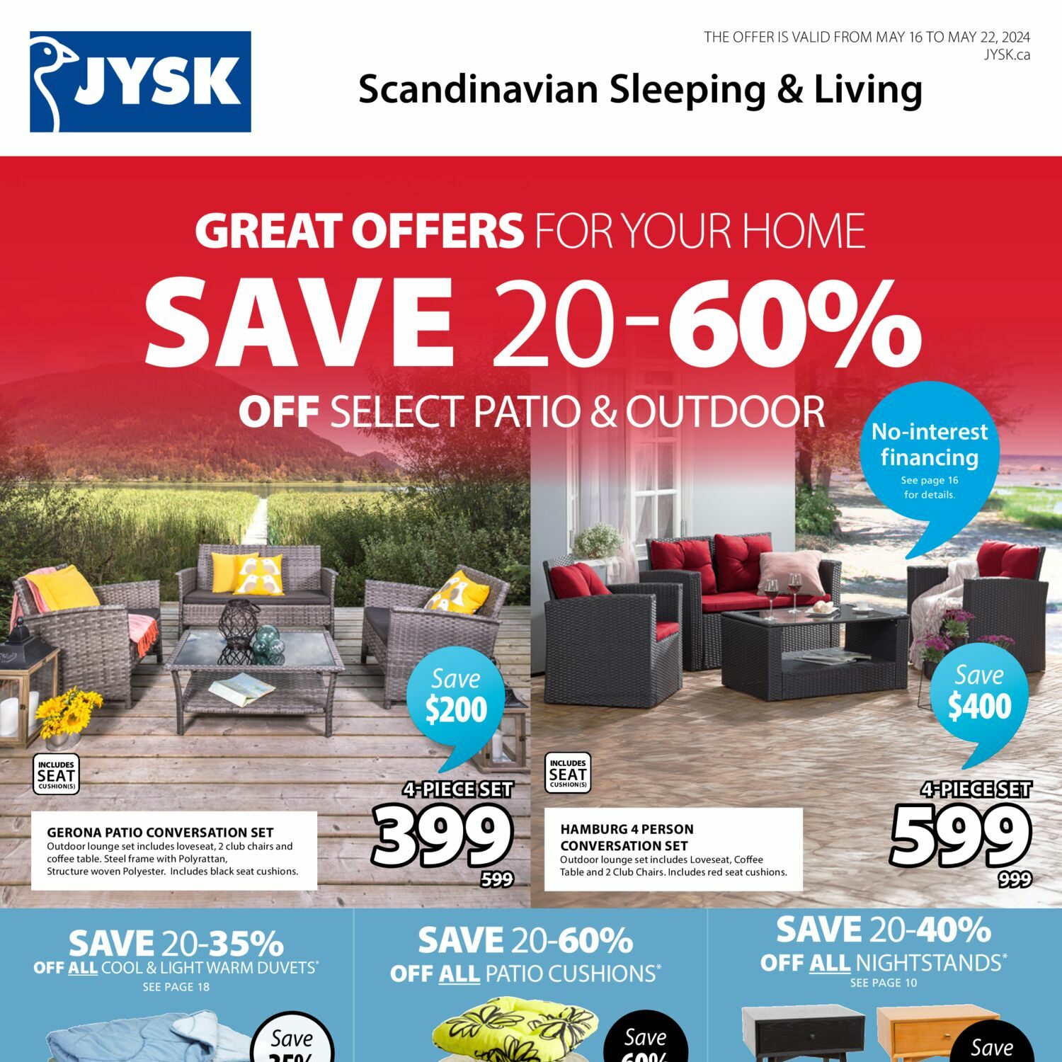 JYSK Weekly Flyer - Weekly Deals - May 16 – 22 - RedFlagDeals.com