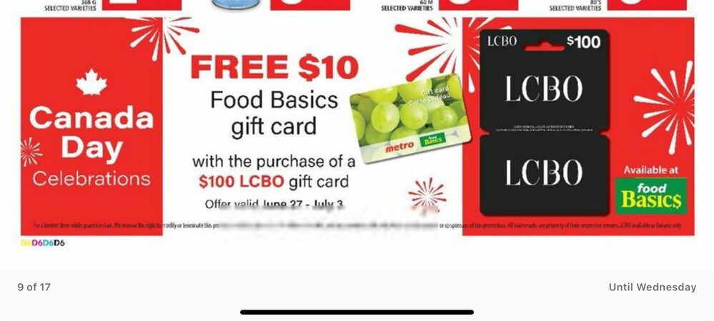 [Foodbasics] Get a $10 Food Basics Gift Card with Purchase of $100 LCBO ...