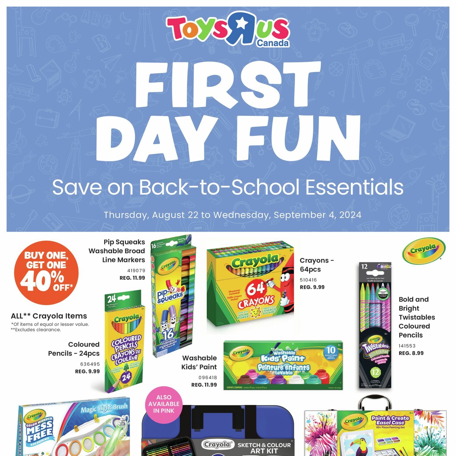 Toys R Us Weekly Flyer - 2 Weeks of Savings - First Day Fun - Aug 22 ...